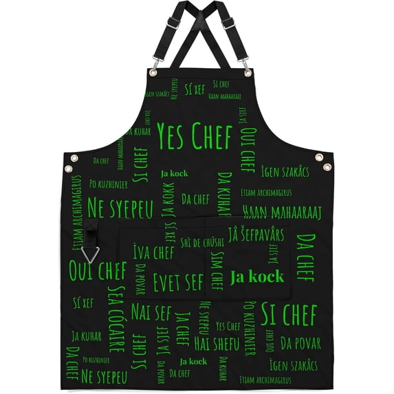 Adjustable Cross-Back Apron for Men & Women with Pockets - Chef, Bar ...