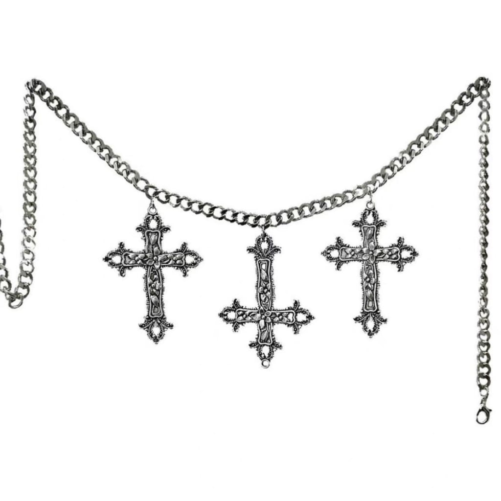Adjustable Cross Pendant Waist Chain Women Charm Belly Chain Daily ...