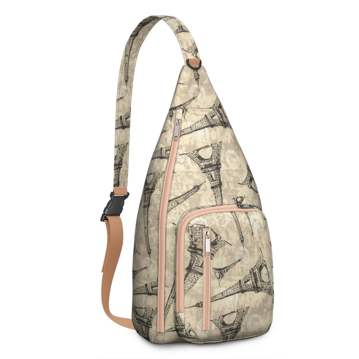 Adjustable Crossbody Chest Pack - Water Resistant Travel Sling Bag with ...