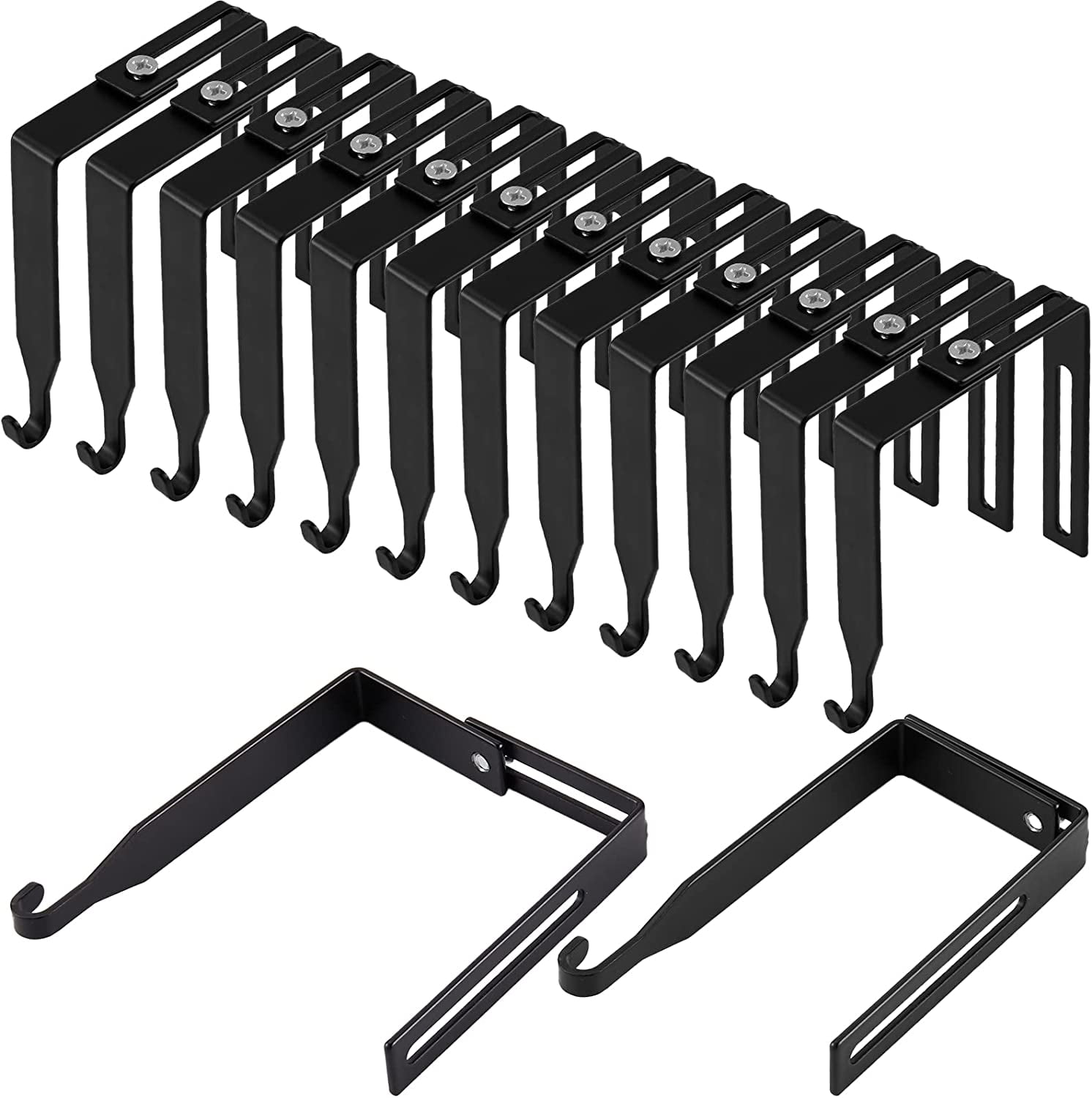 Adjustable Cubicle Hangers Universal Partition Hanger Set Metal Black ...