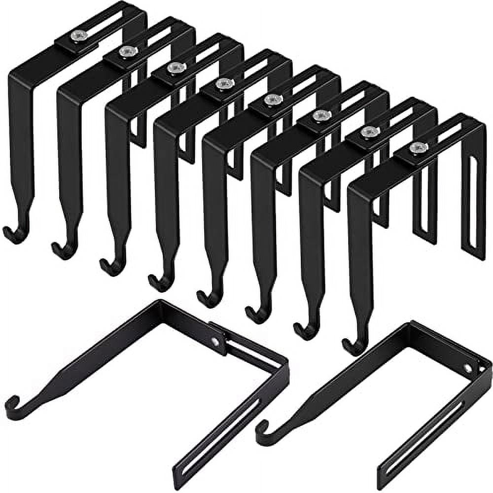 Adjustable Cubicle Hangers Universal Partition Hanger Set Metal Black ...