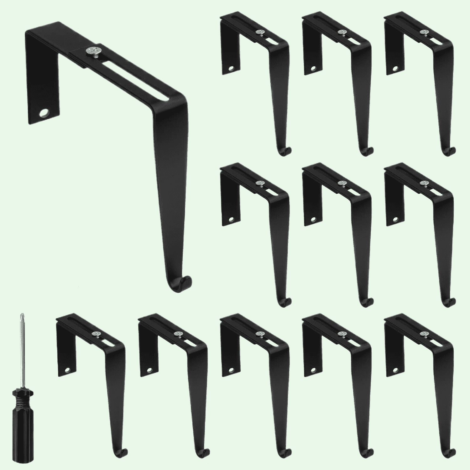 Adjustable Cubicle Wall Hangers, Pack of 12, Black - Walmart.com