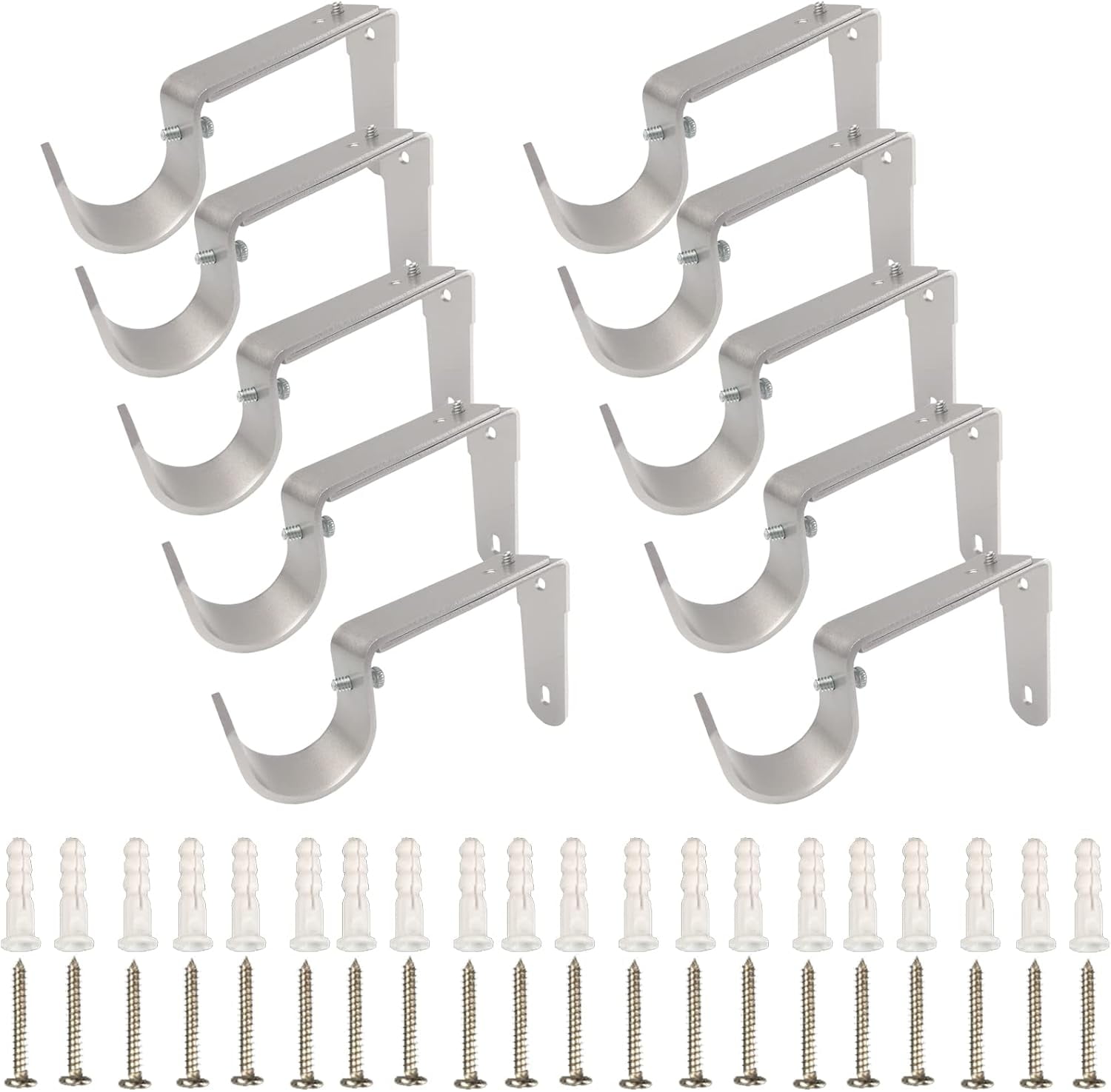 Adjustable Curtain Rod Brackets, Fit up to Rods, Extendable Single Rod ...