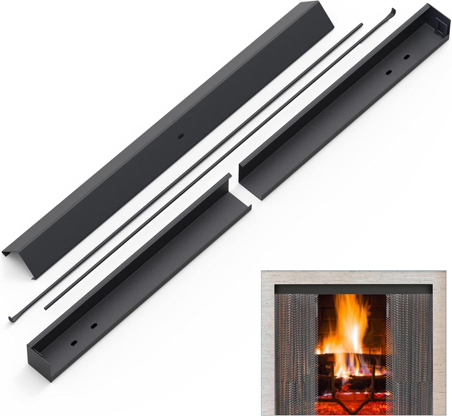 Adjustable Curtain Rod and Valance Kit, Easy To Install Curtain Rod Kit ...