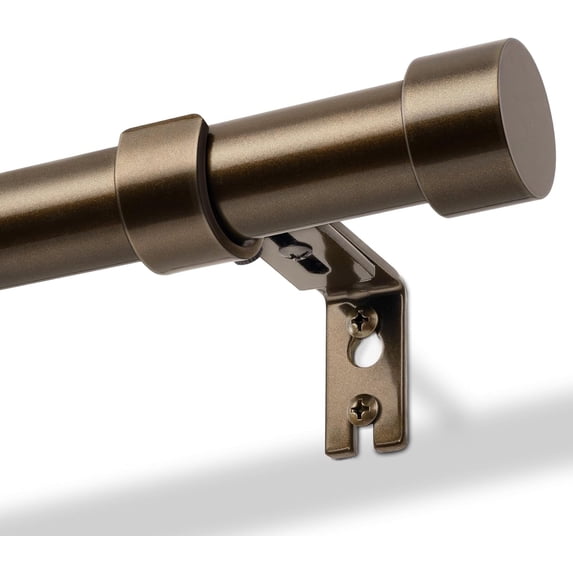 Adjustable Curtain Rod for Windows 32"-120", 1 Inch Heavy Duty Bronze ...