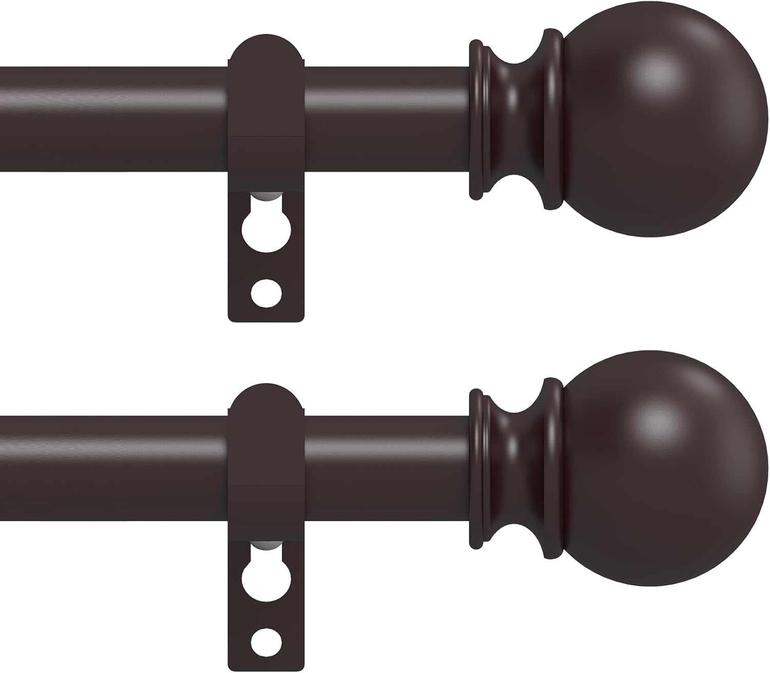Adjustable Curtain Rods 30-60 Inch, 2 Pack Heavy Duty 5/8 Inch ...