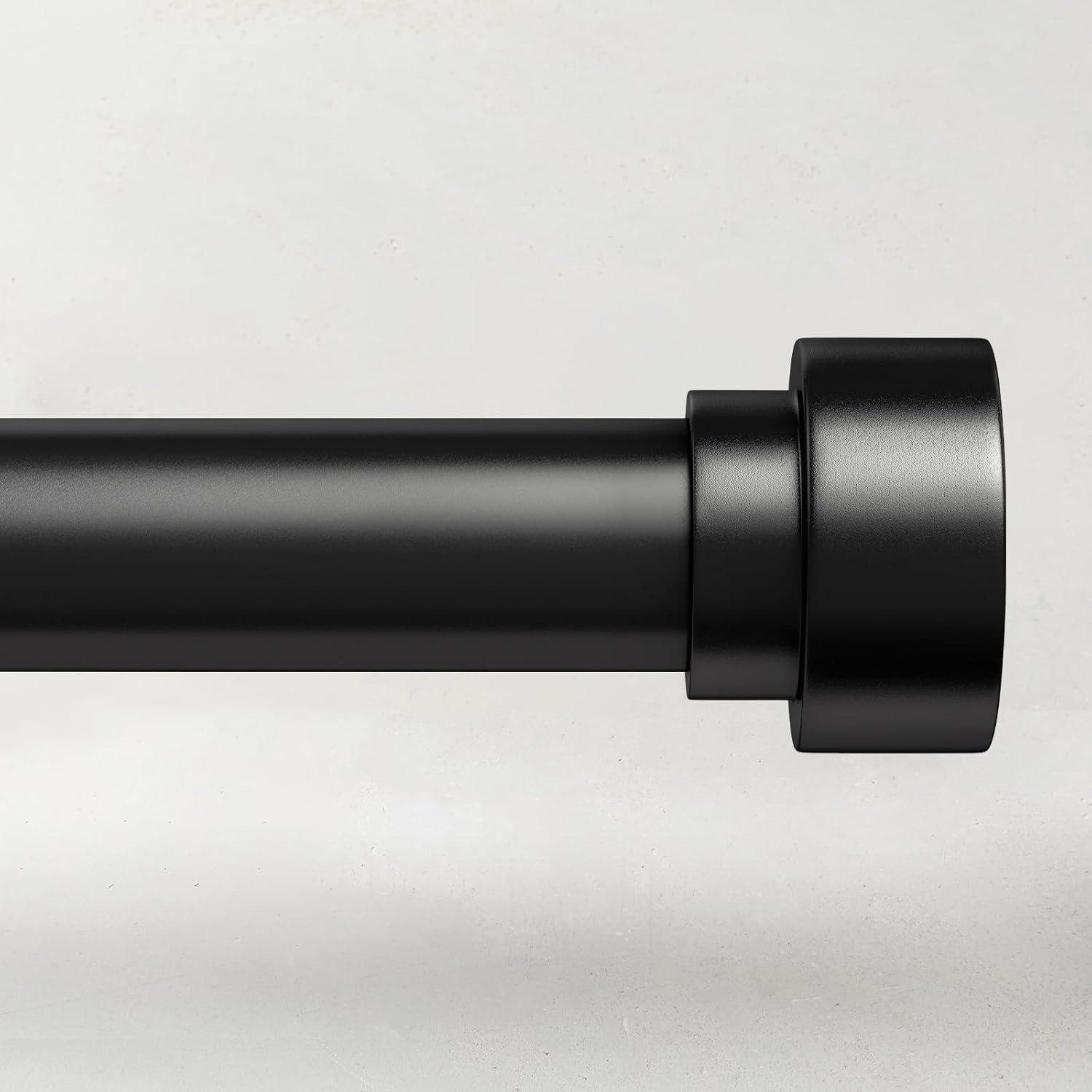 Adjustable Curtain Rods for Windows, 1 Inch Black Heavy Duty Long ...