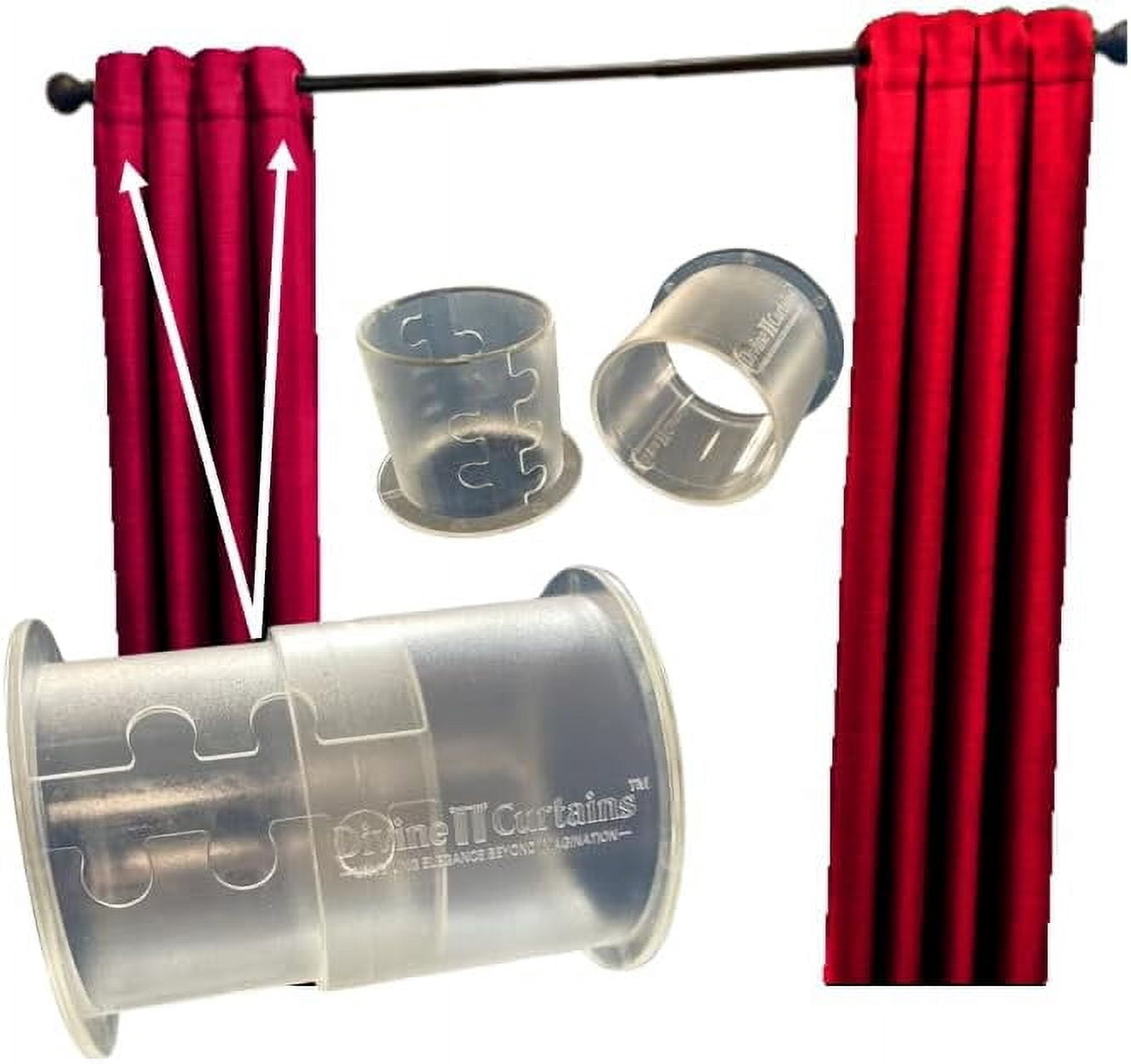 Adjustable Curtain Spacer - 2 pcs, Premium Durable Home Pleated Drape ...