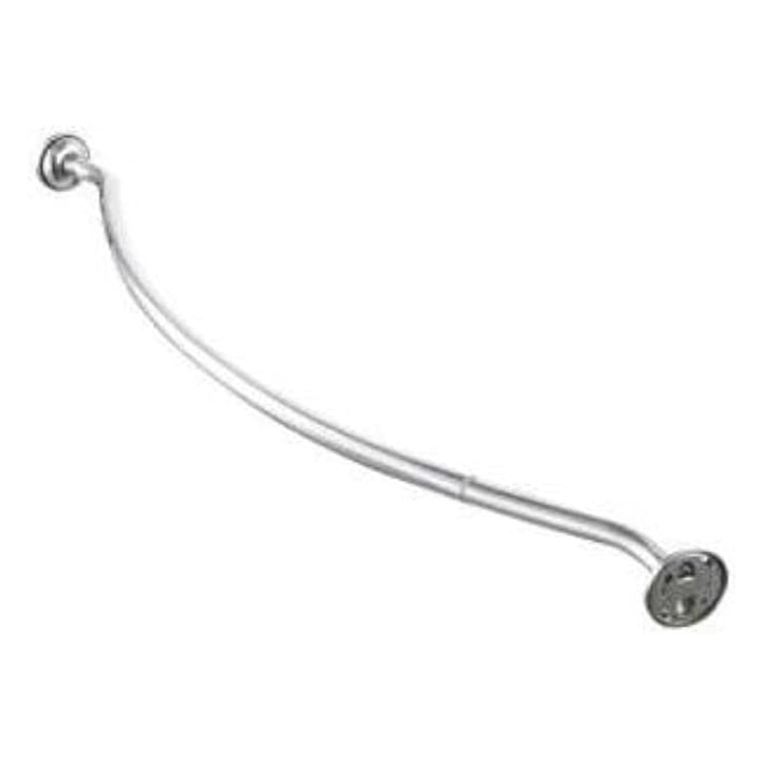 Adjustable Curved Shower Rod, 52-72 Inch Steel Shower Curtain Rod ...