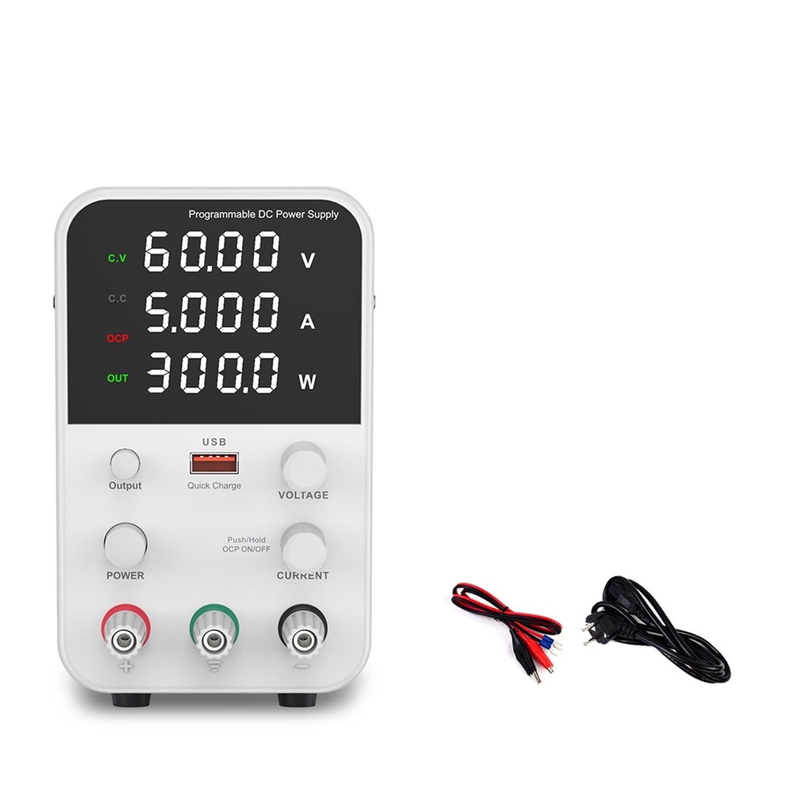 Adjustable DC Power Supply 30V 10A 60V 5A Lab Bench Power Source ...