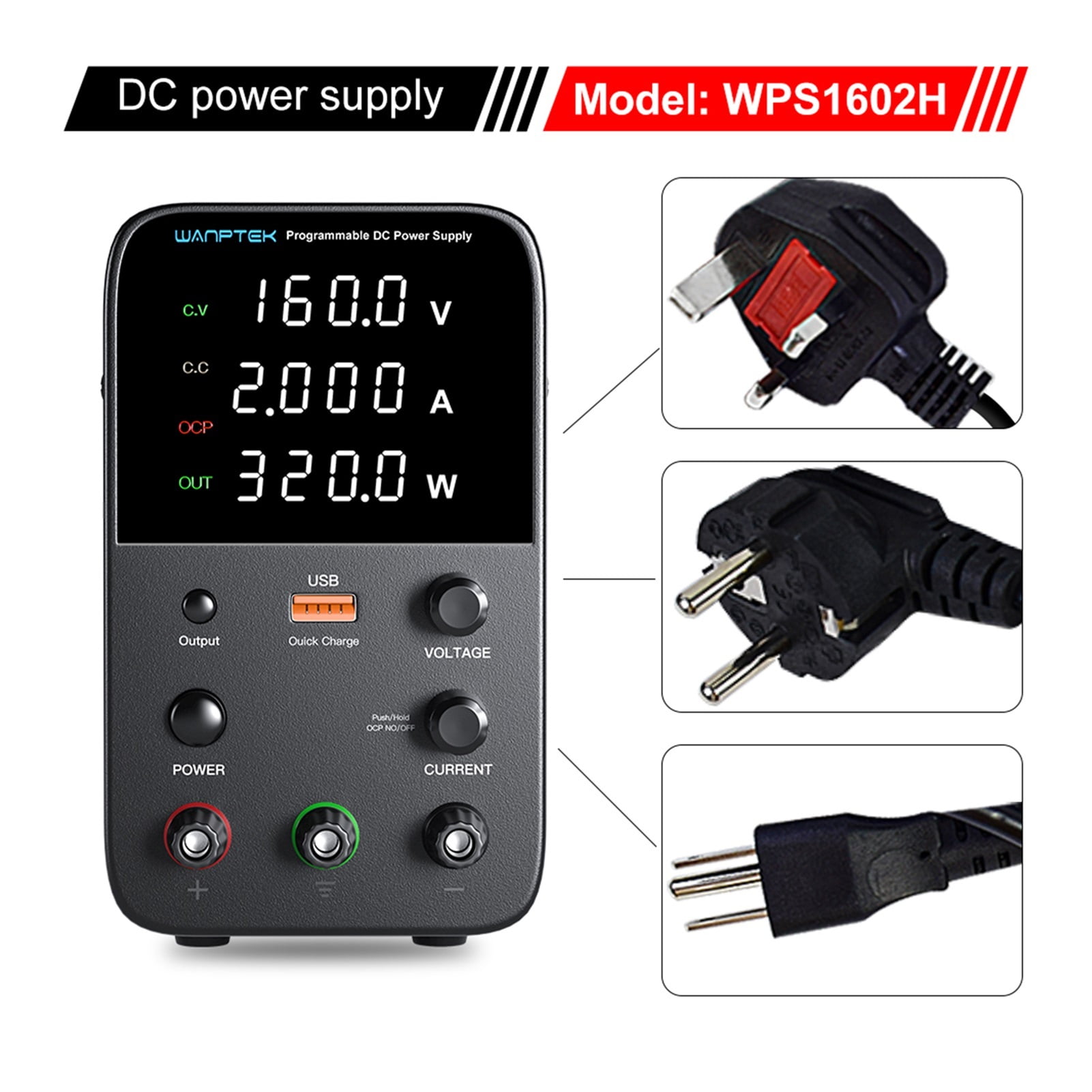 Adjustable DC Power Supply 30V 10A 60V 5A Lab Programmable Voltage ...