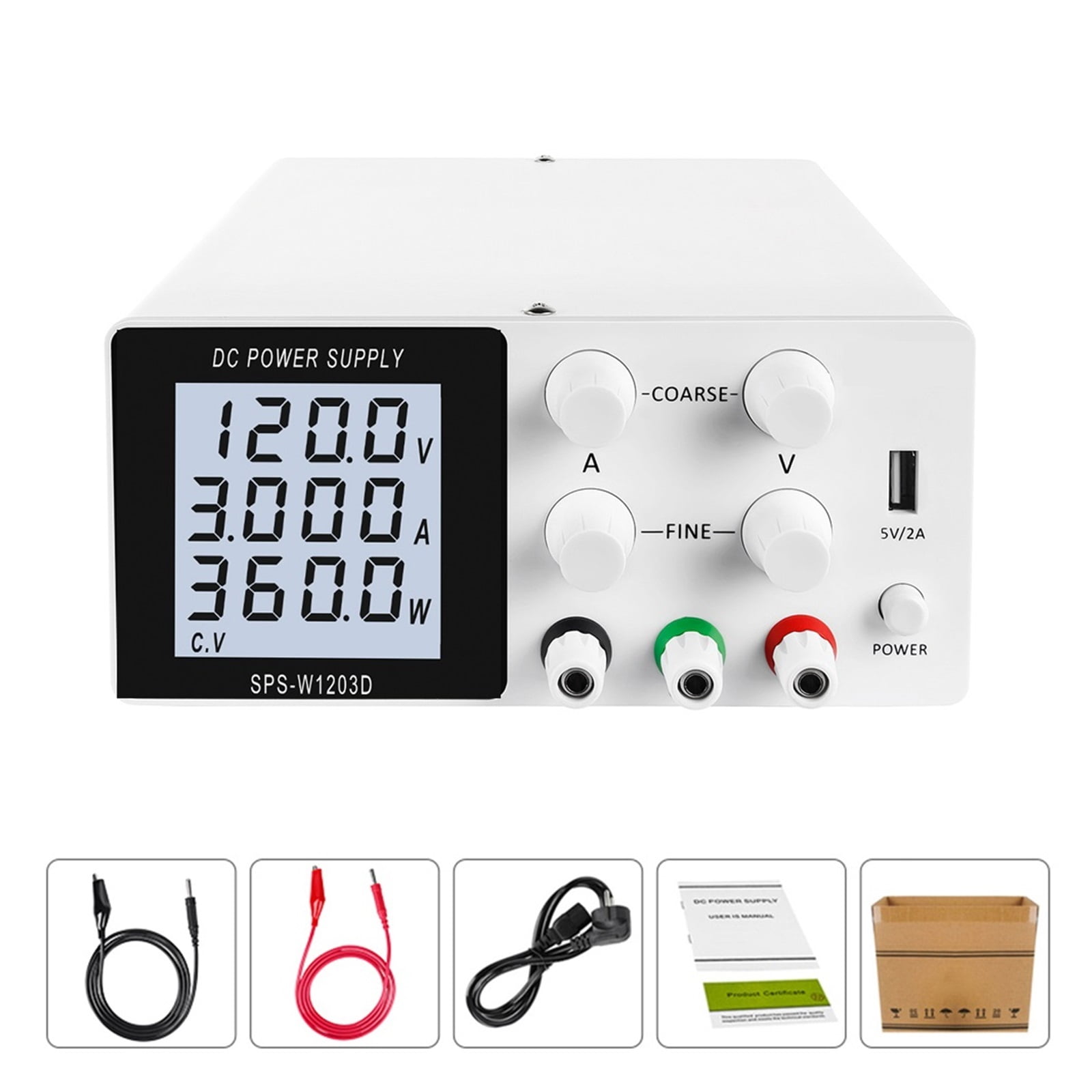 Adjustable DC Power Supply 30V 10A LCD Screen Protect Eyes USB Digital ...