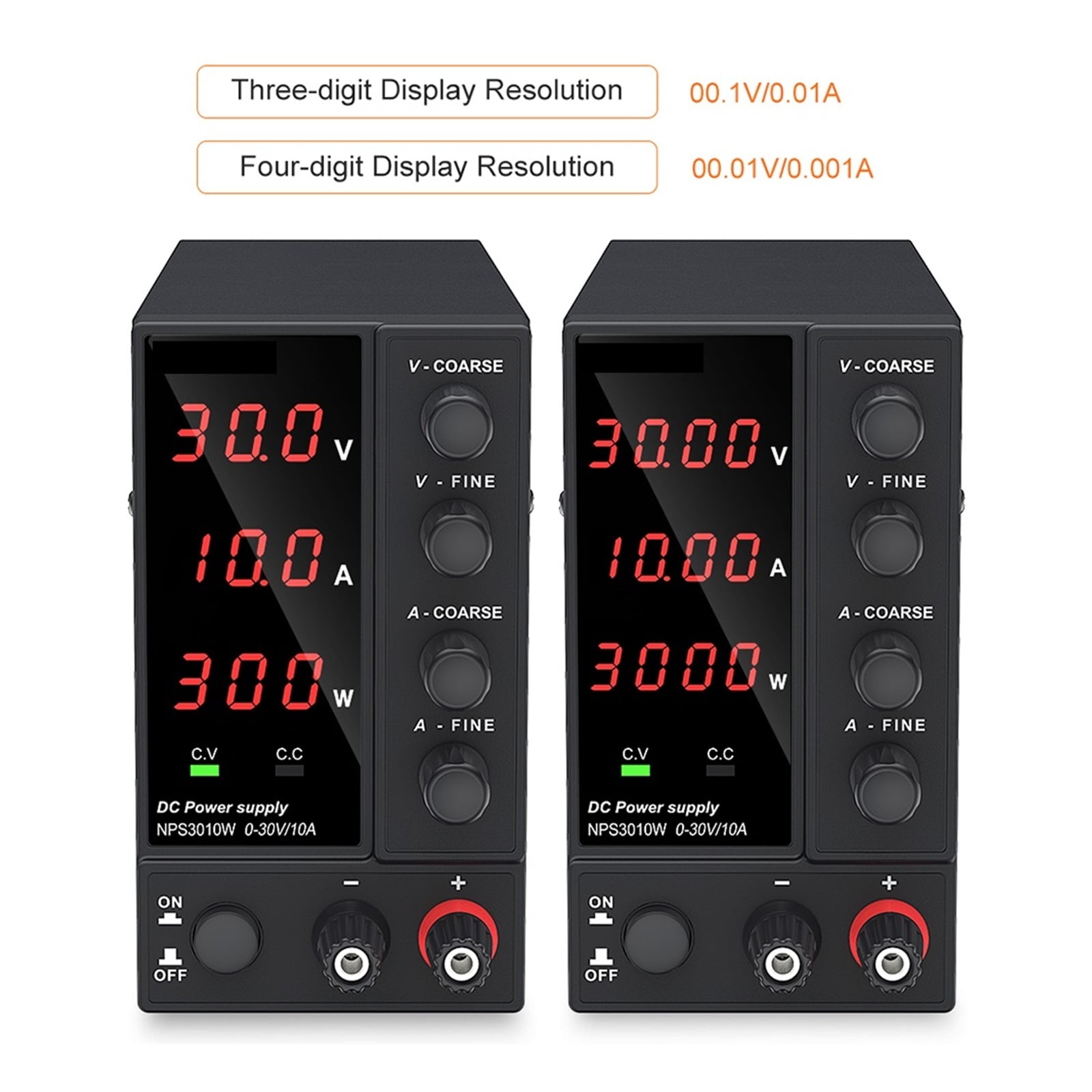 Adjustable DC Power Supply 30V 10A LED Lab Power Supply 60V 5A Voltage ...