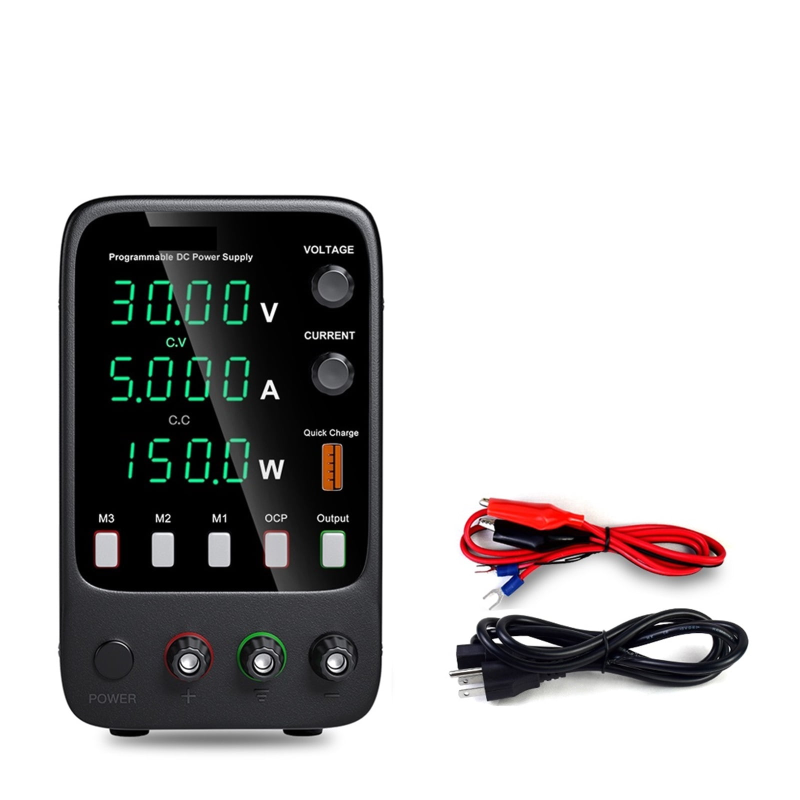 Adjustable DC Power Supply 30V 10A Lab Programmable Memory Function ...