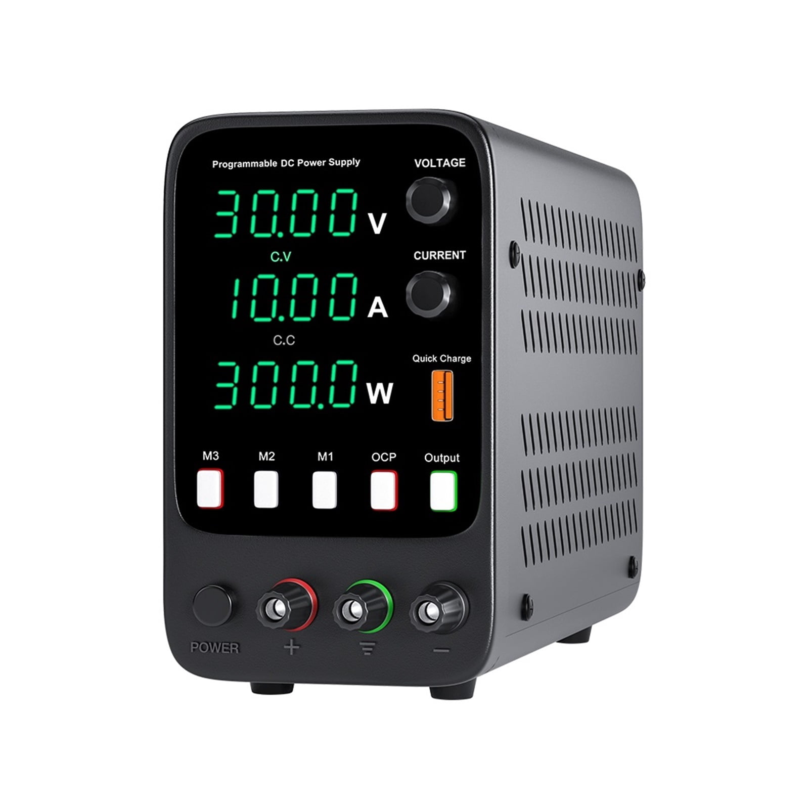 Adjustable DC Power Supply 30V 10A Lab Programmable Memory Function Bench Power Source Voltage ...