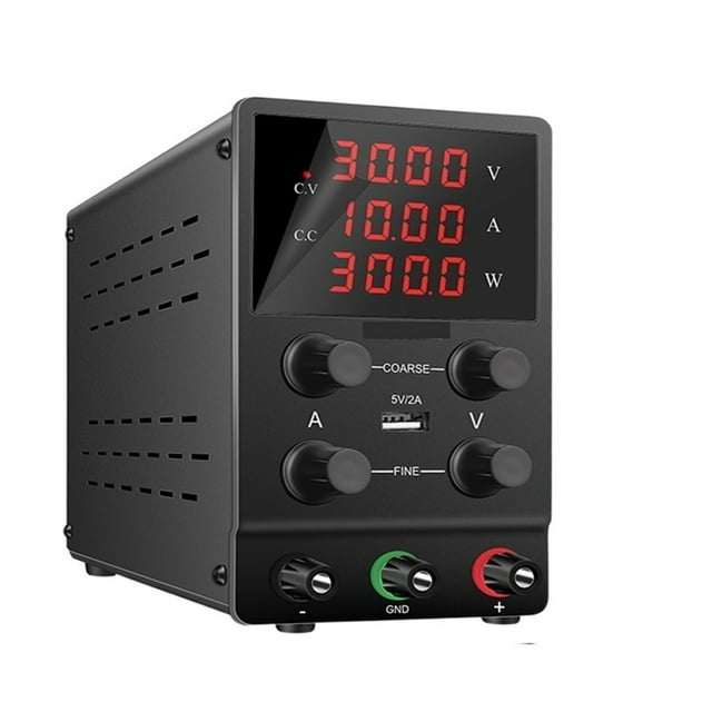 Adjustable DC Power Supply， 30V 10A Laboratory Bench Power Supply Stabilized Power Supply ...