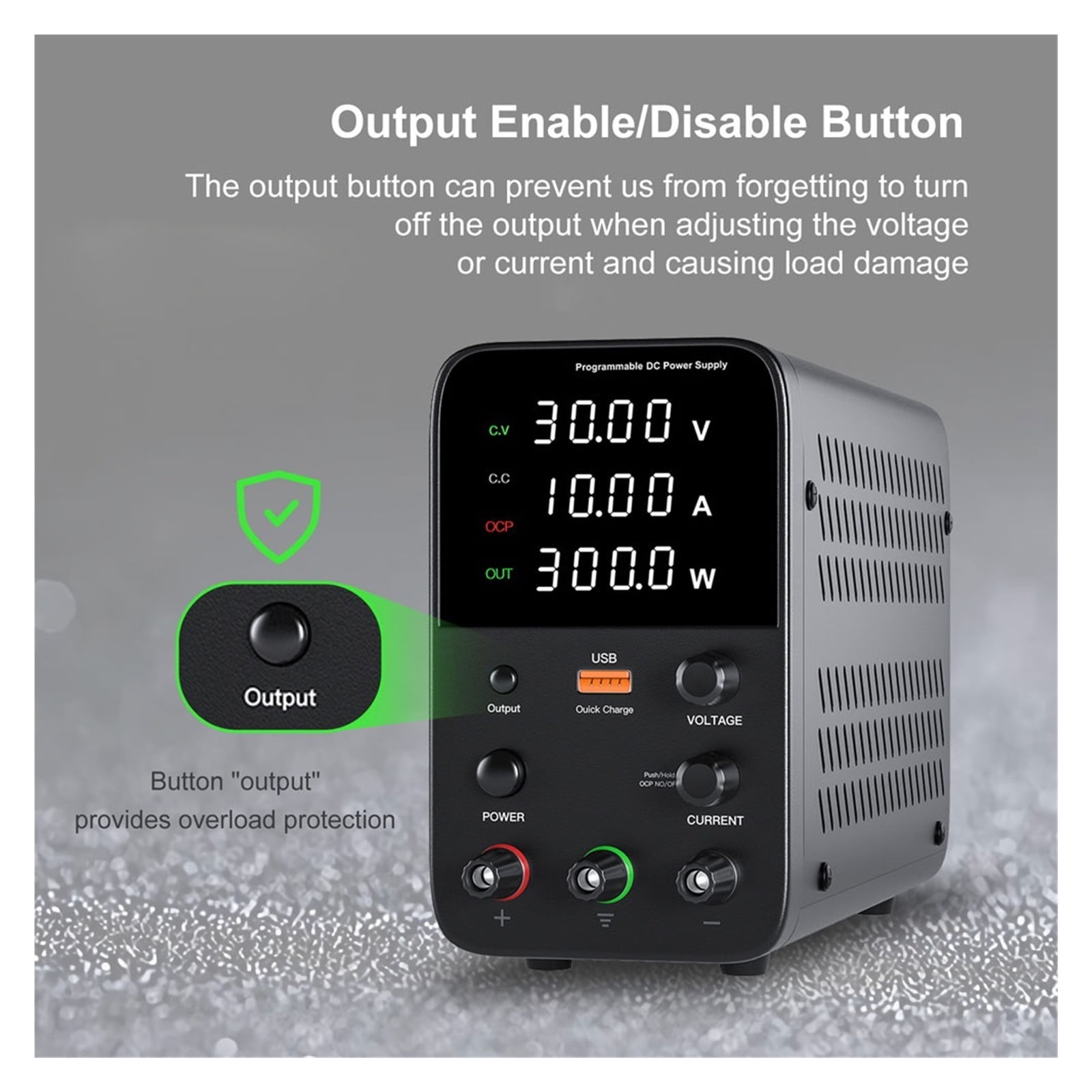 Adjustable DC Power Supply 60V 5A Lab Bench Power Source Stabilized ...