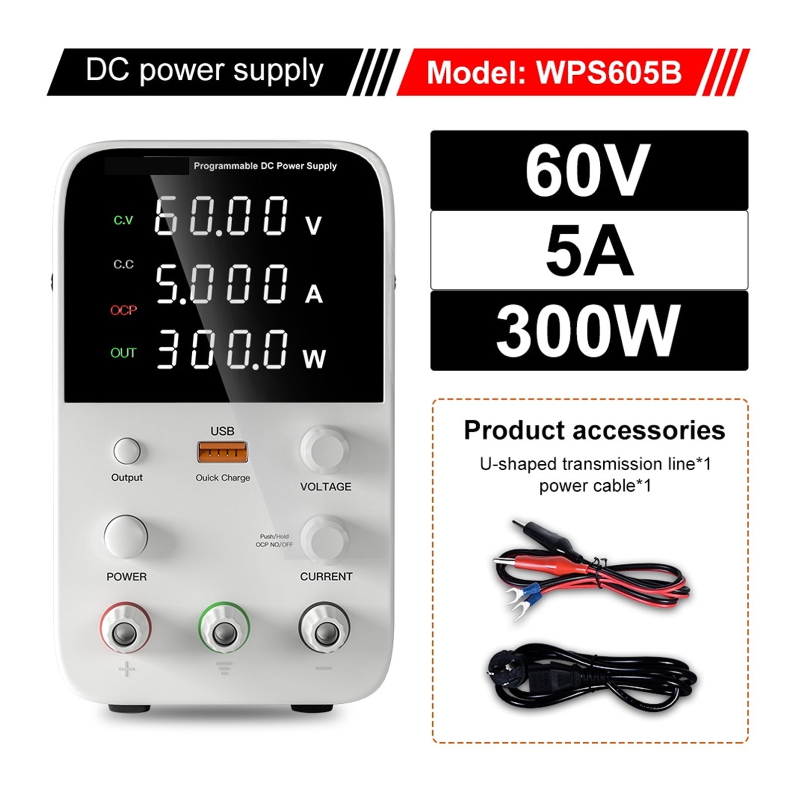 Adjustable DC Power Supply Digital Laboratory Bench Power Supply ...