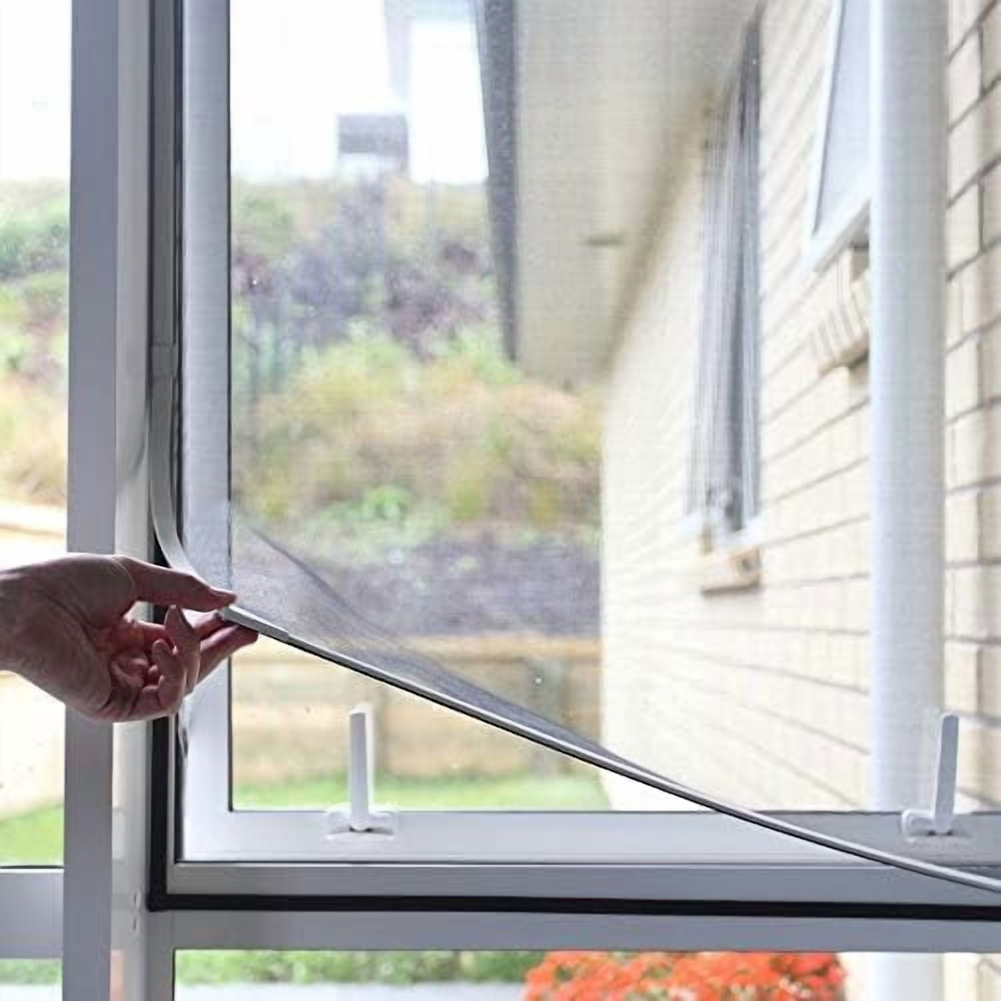 Adjustable DIY Magnetic Window Screen Max 55InchH x 36InchW Fits Any ...