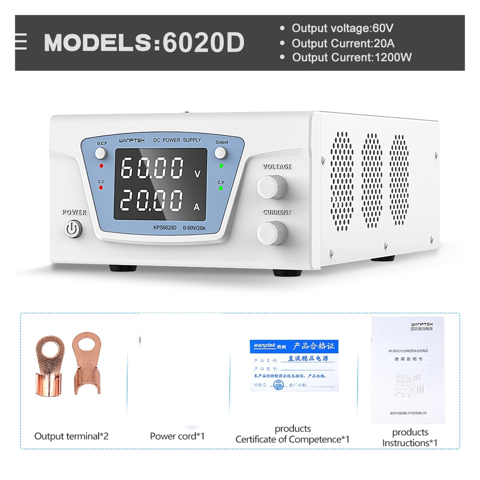 Adjustable Dc Power Supply 60v 20a Laboratory Bench Source Stabilized Switch Power 30v 10a Ac ...
