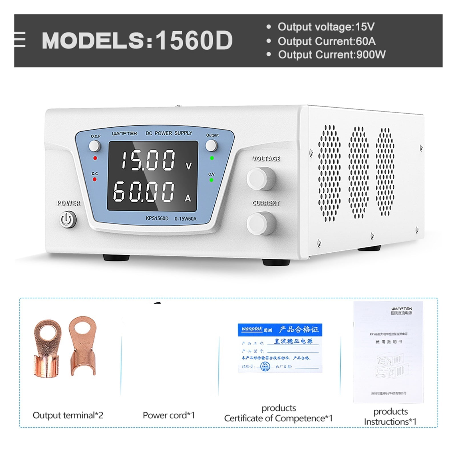 Adjustable Dc Power Supply 60v 20a Laboratory Bench Source Stabilized ...