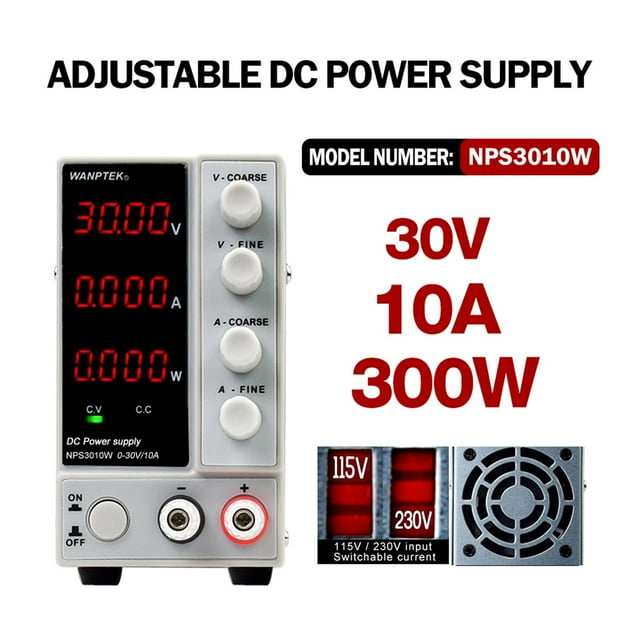 Adjustable Dc Power Supply LED Digital Display Voltage Regulator Switch 60V 5A Laboratory Bench ...