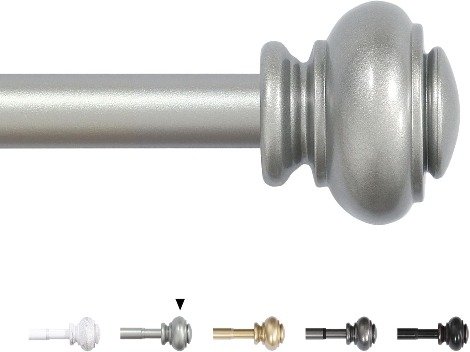 Adjustable Decorative Telescoping Curtain Rod with Brackets, 16.2 To 90 ...