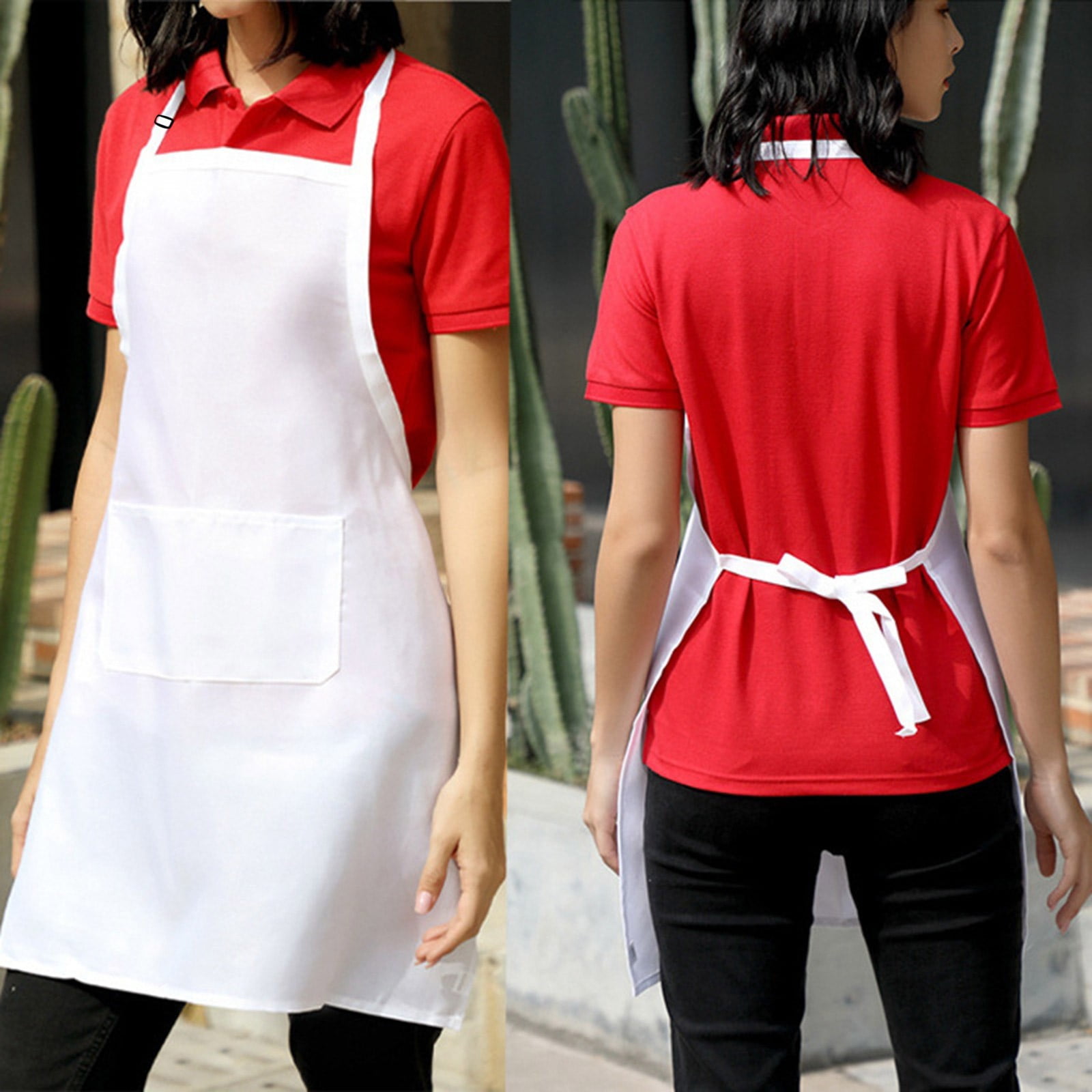 Adjustable Denim Apron for Cooking with Pocket - Adult Kitchen Bib ...