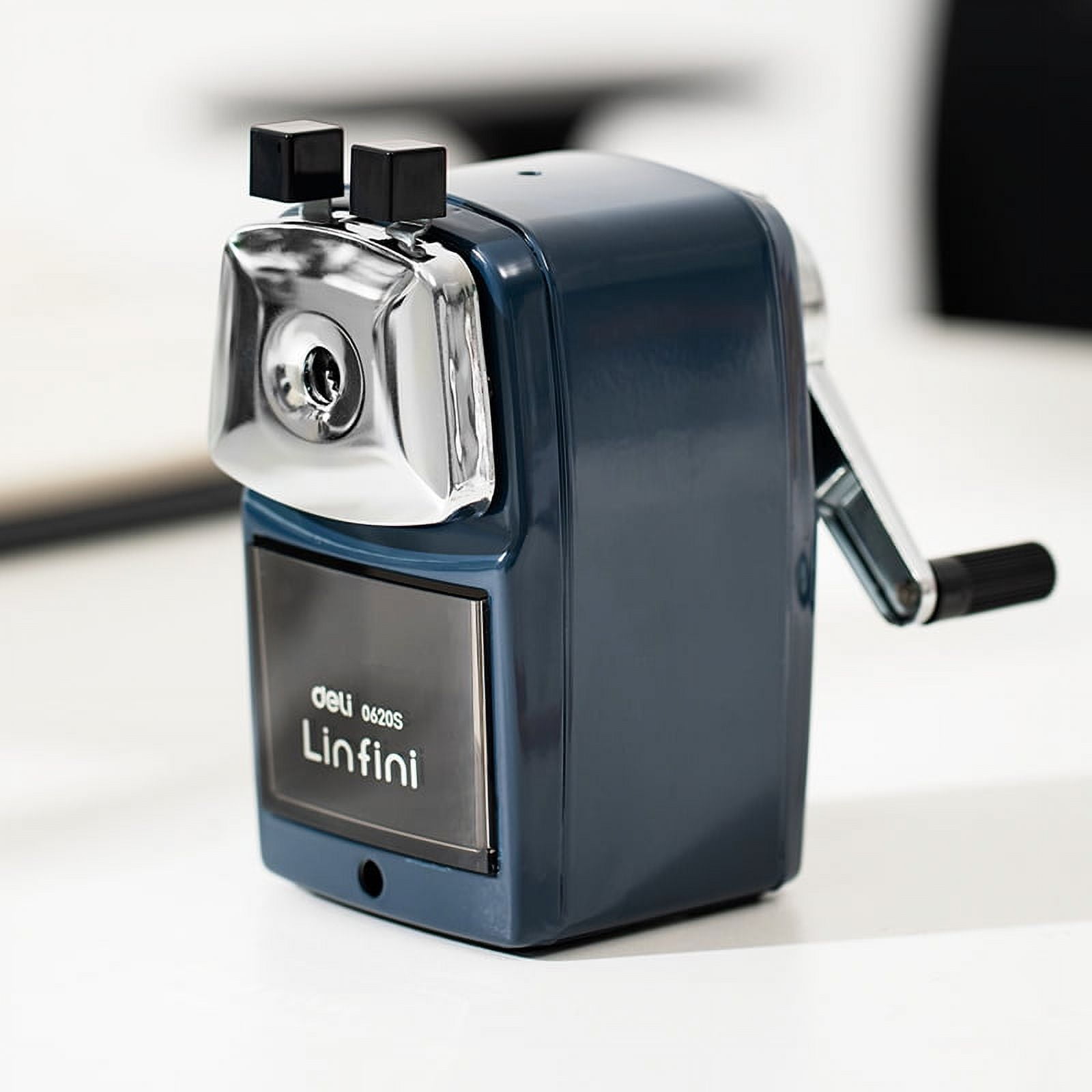 Adjustable Desk Black and Blue Handheld Manual Pencil Sharpener Hand ...