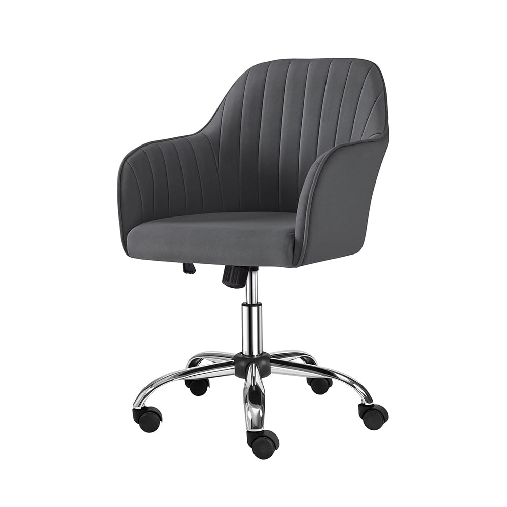 Adjustable Desk Chair, Modern Mid Back Chairs, Tufted Velvet Fabric ...