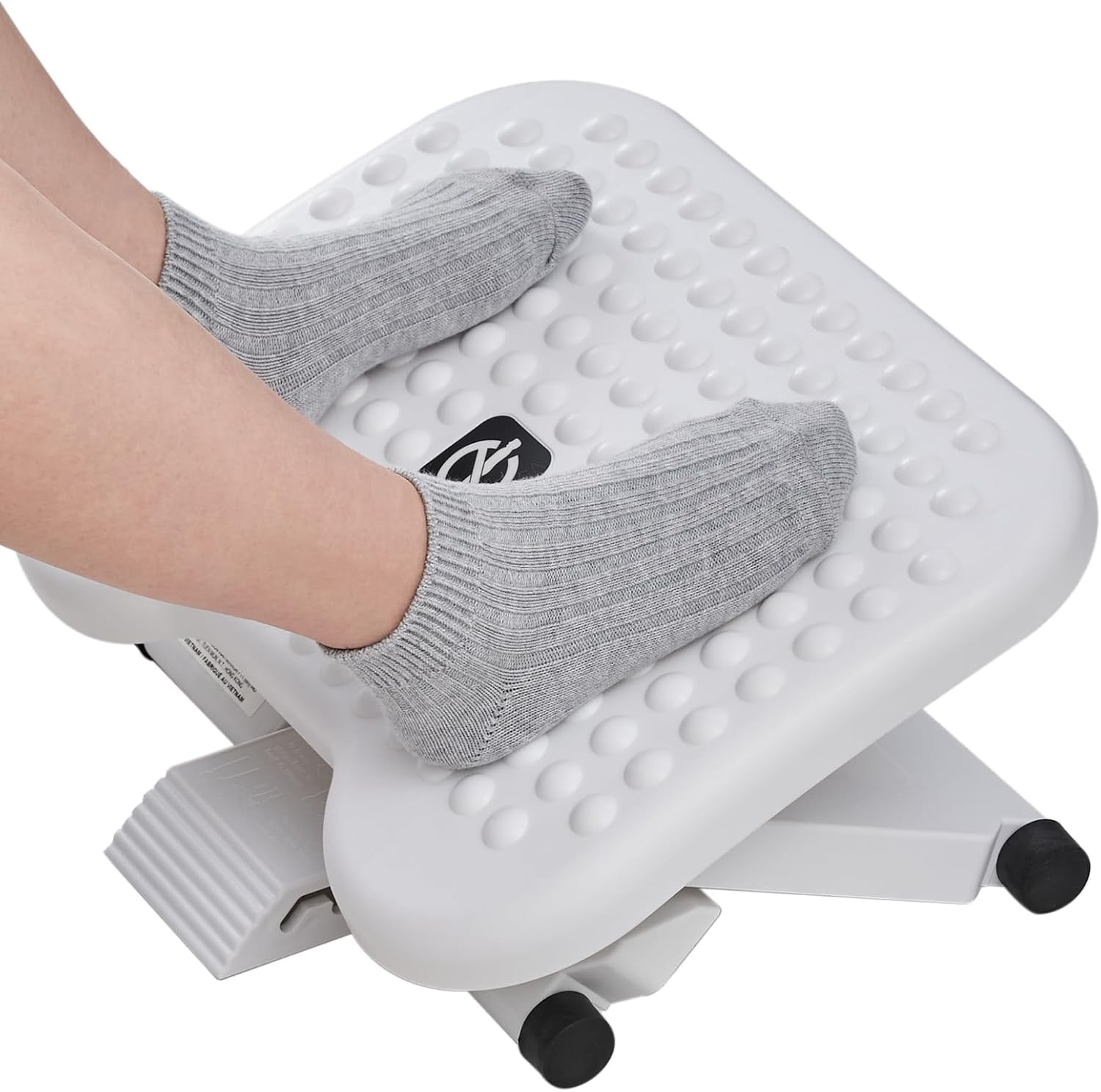 Adjustable Desk Footrest, Foot Rest for Under Desk at Work with Massage ...
