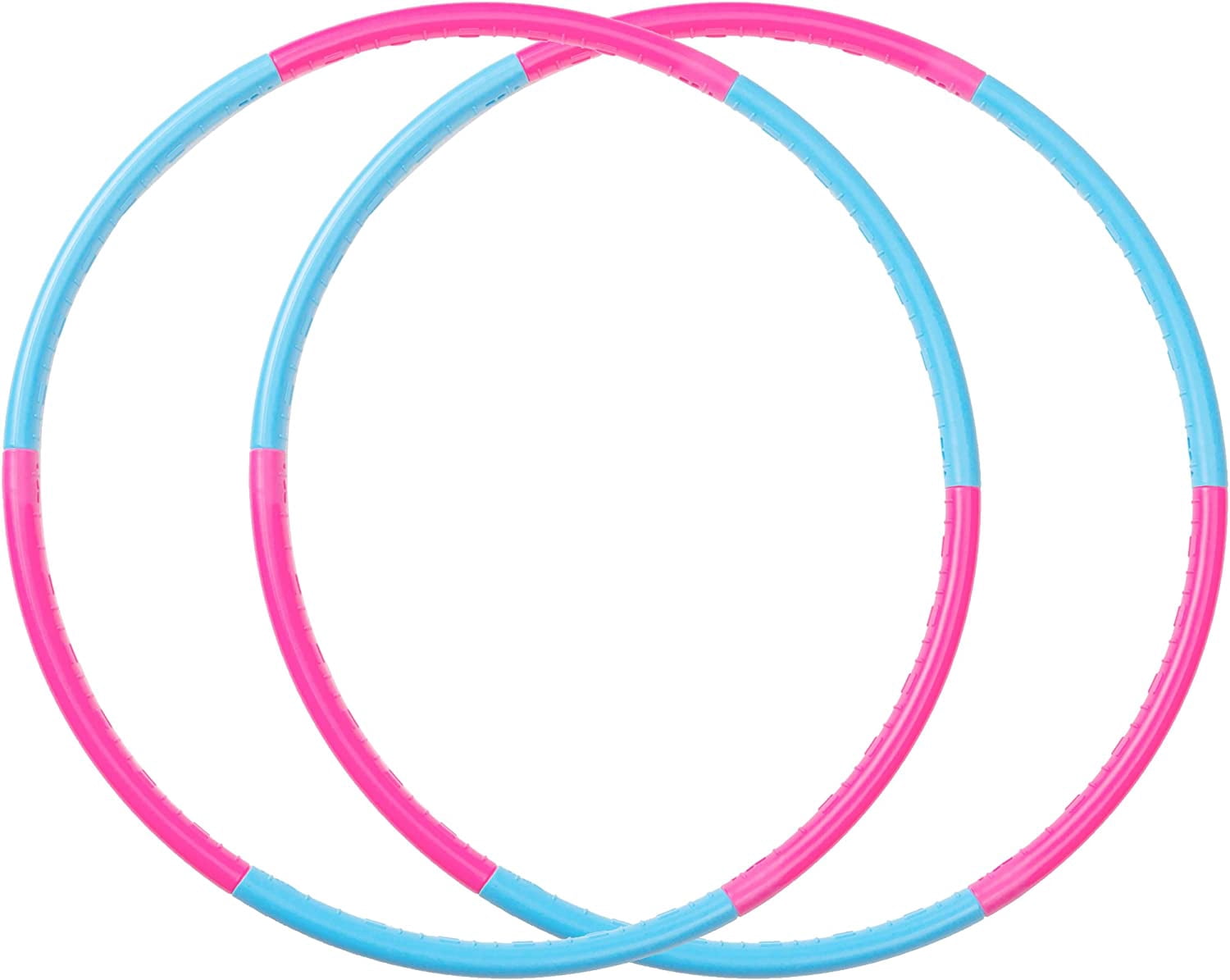 Adjustable Detachable Exercise Hoops Pack – 2 Hoola Rings Set ...