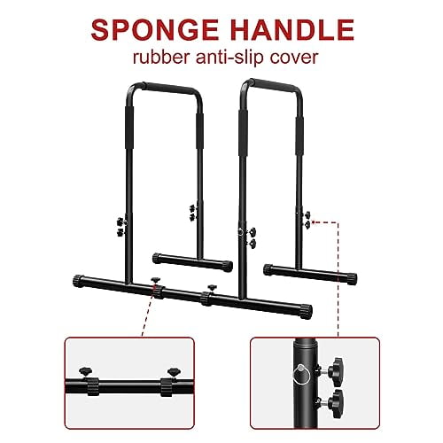 Adjustable Dip Bar Portable Functional Dip Stand Station Exercise Heavy ...