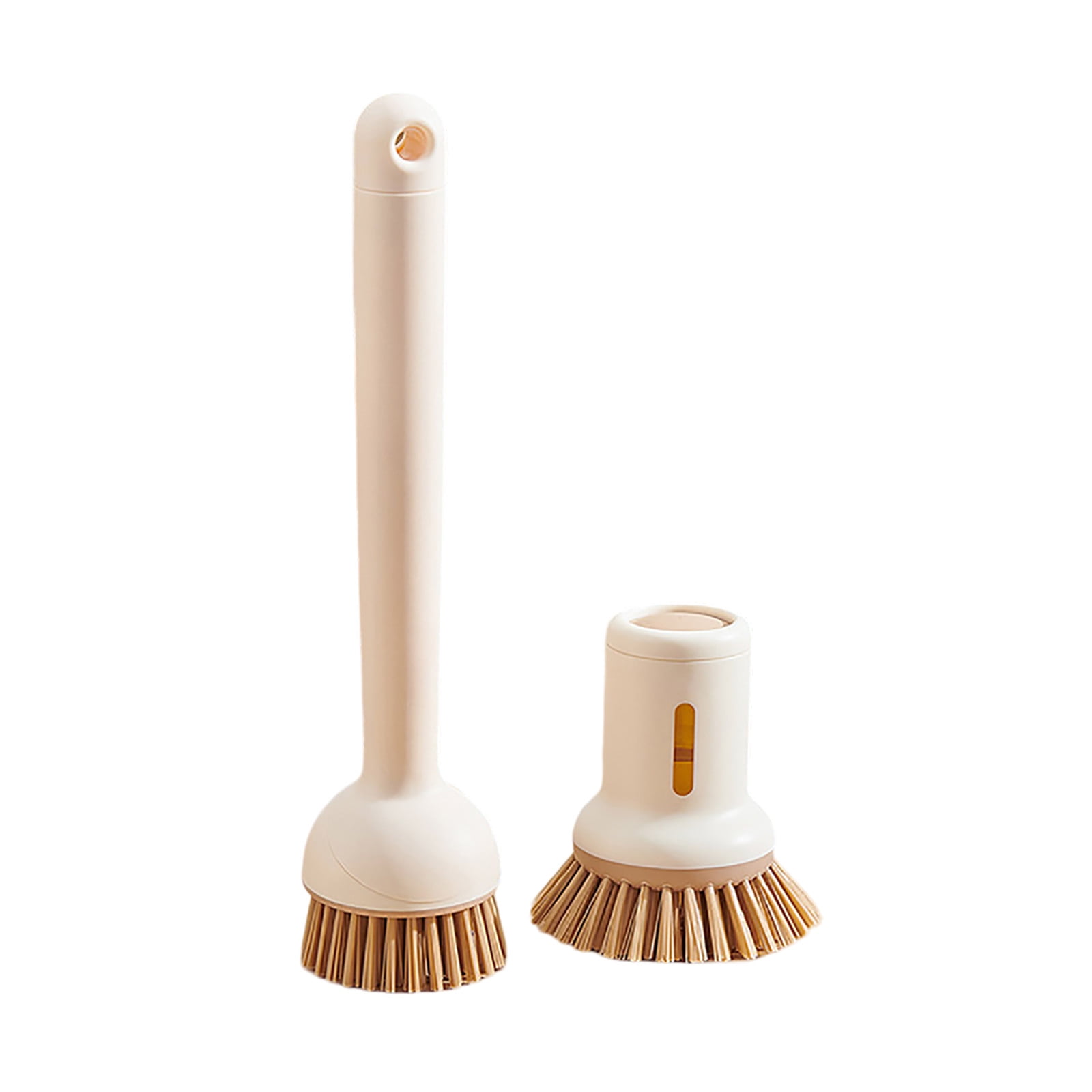 Adjustable Dish Scrubber Brush with Handle & Soap Dispenser - Heavy ...