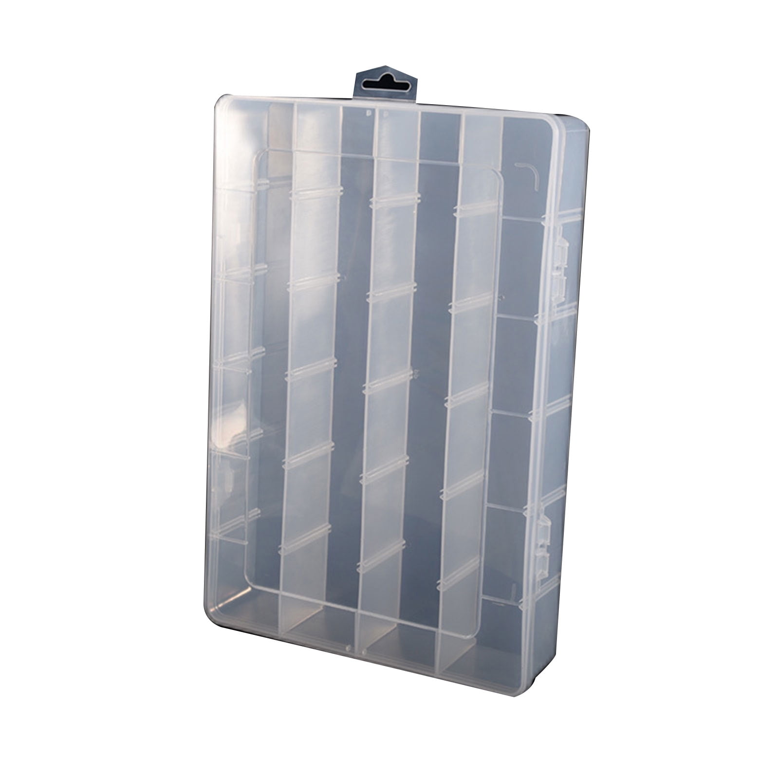 Adjustable Dividers Transparent Plastic 24 Grids Storage Box for ...