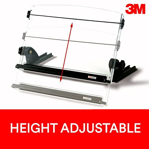 Adjustable Document Copy Holder, In-line with Monitor Minimizing Head ...