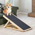 Adjustable Dog Cats Ramp, Upgraded Folding Portable Wood Pet Ramp for ...