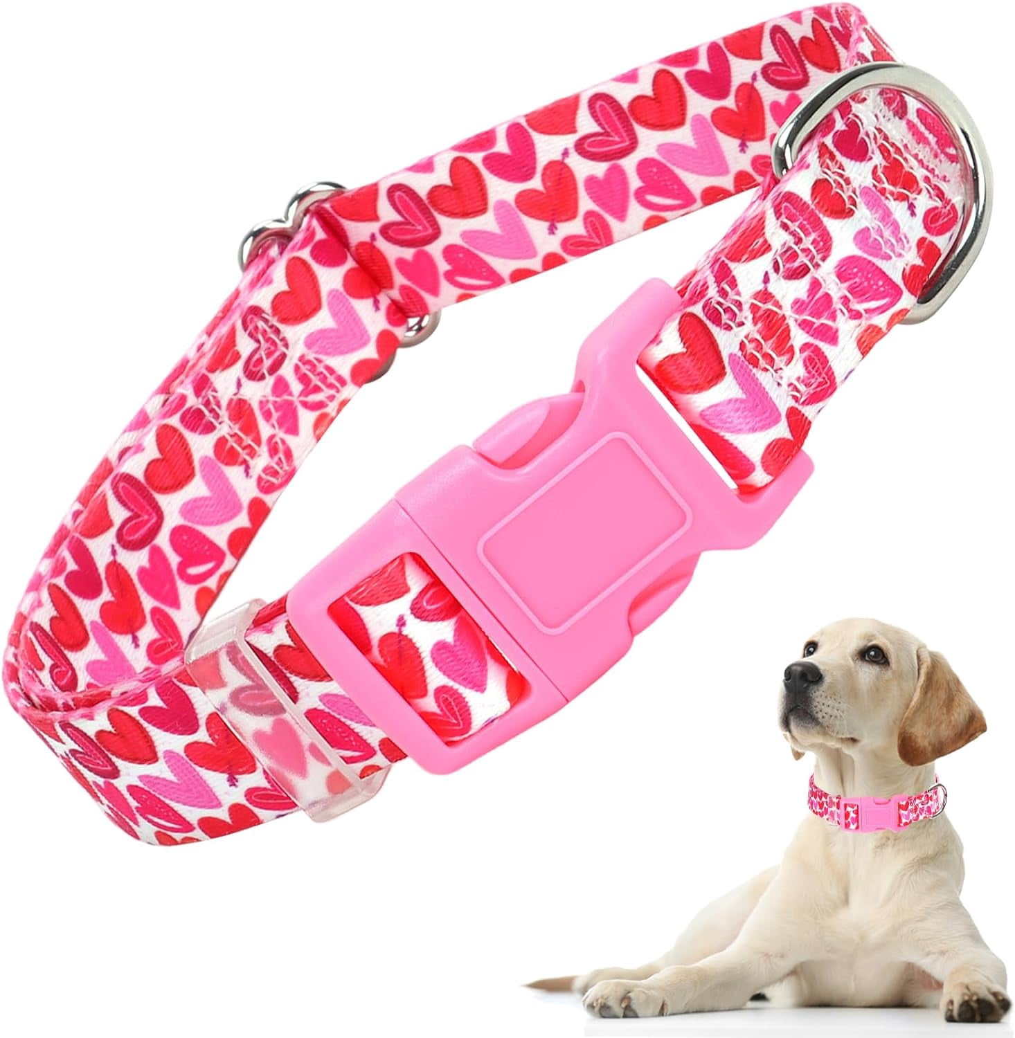 Adjustable Dog Collar with Safety Buckle Quick Release - Soft Nylon Pet ...