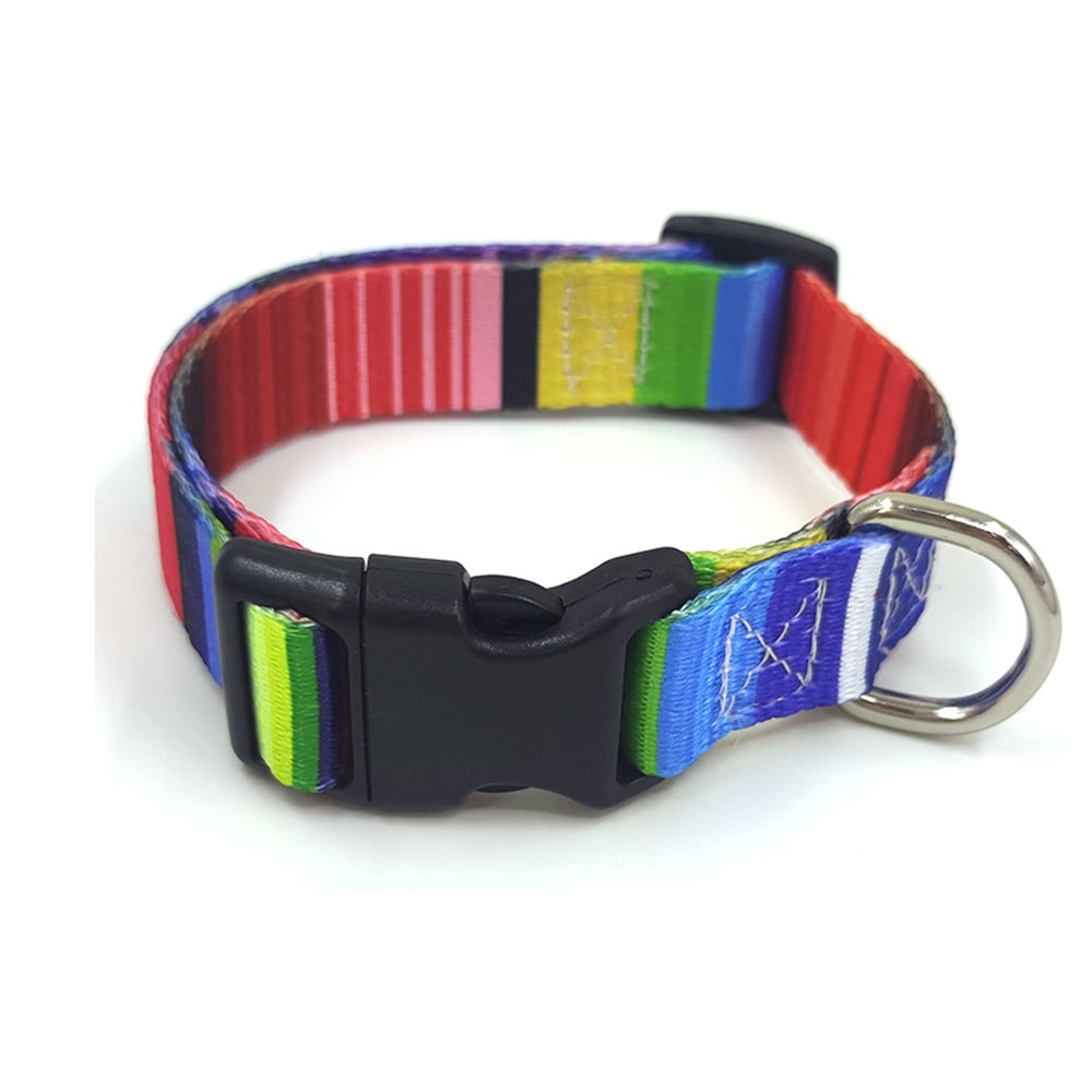 Adjustable Dog Collars for Large Medium Small Dogs Flag - Plaid ...