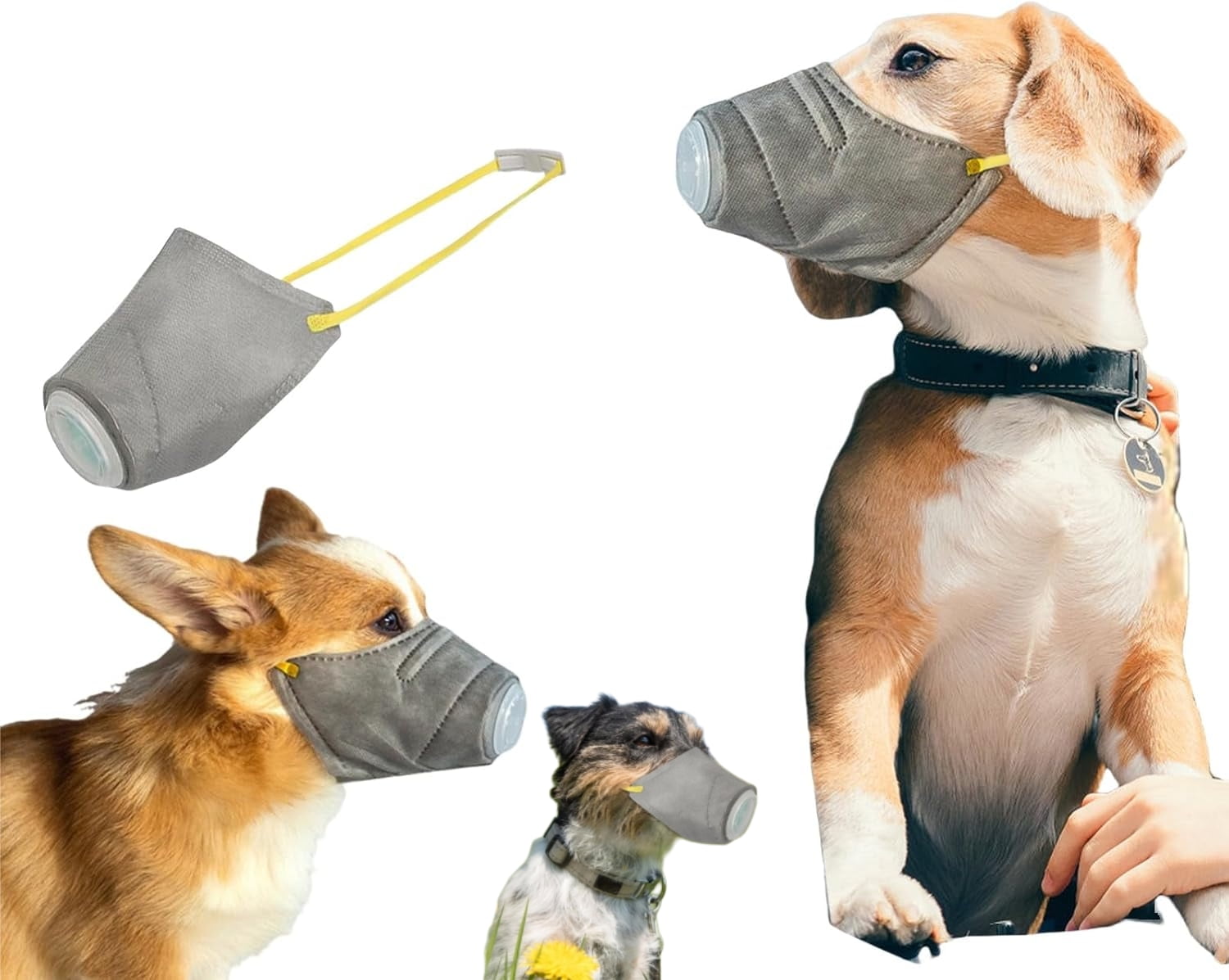 Adjustable Dog Gas Mask & Muzzle – Reusable, Breathable Air Filter Mask ...