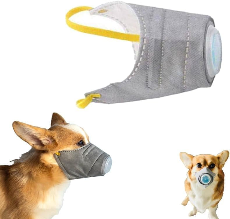 Adjustable Dog Gas Mask, Reusable Dog Muzzles, Breathable Dog Air ...