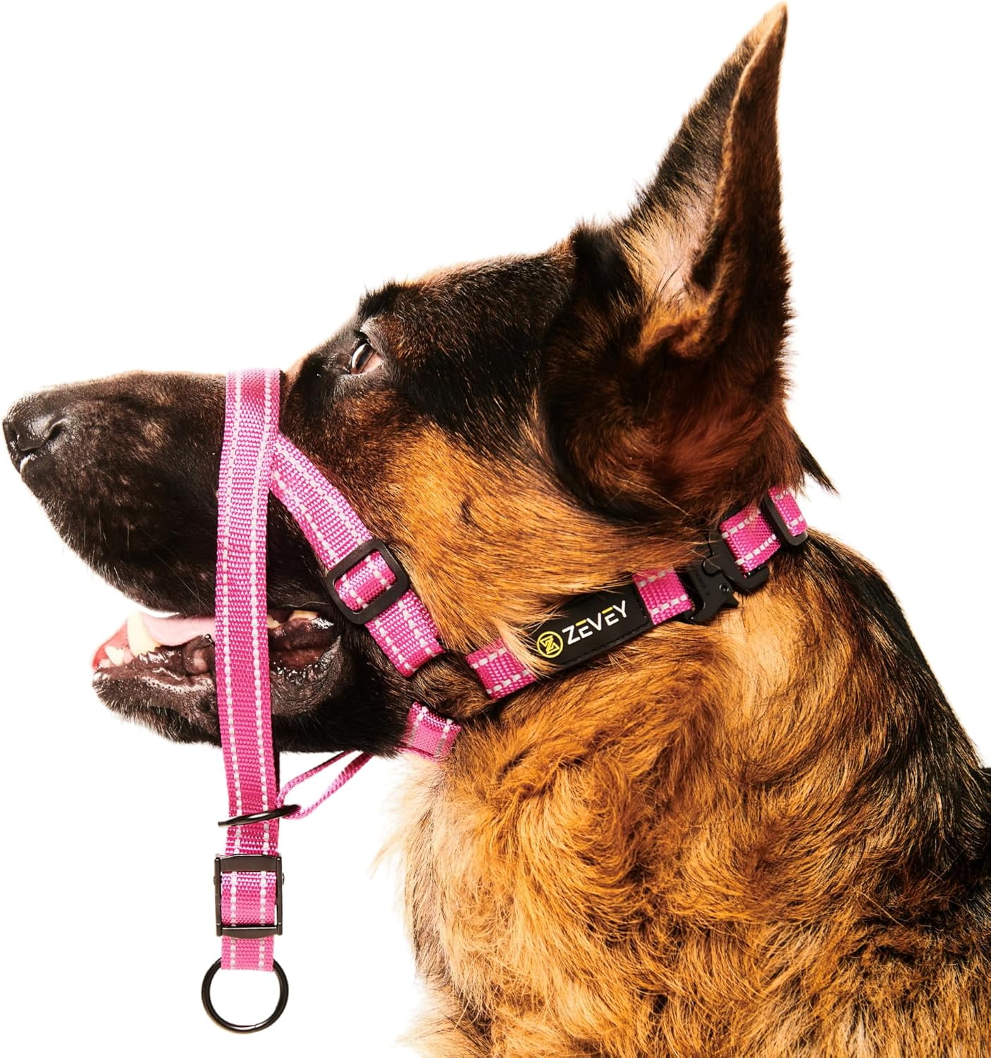 Adjustable Dog Head Halter with Safety Strap, Soft Padded Dog Head ...