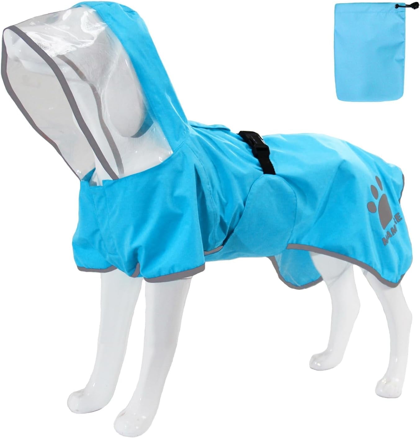 Dog Raincoat,Waterproof Lightweight Pet Poncho with Reflective Strips ...