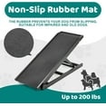 Adjustable Dog Ramp for Bed - Non-Slip Rubber Surface, Foldable Wooden ...