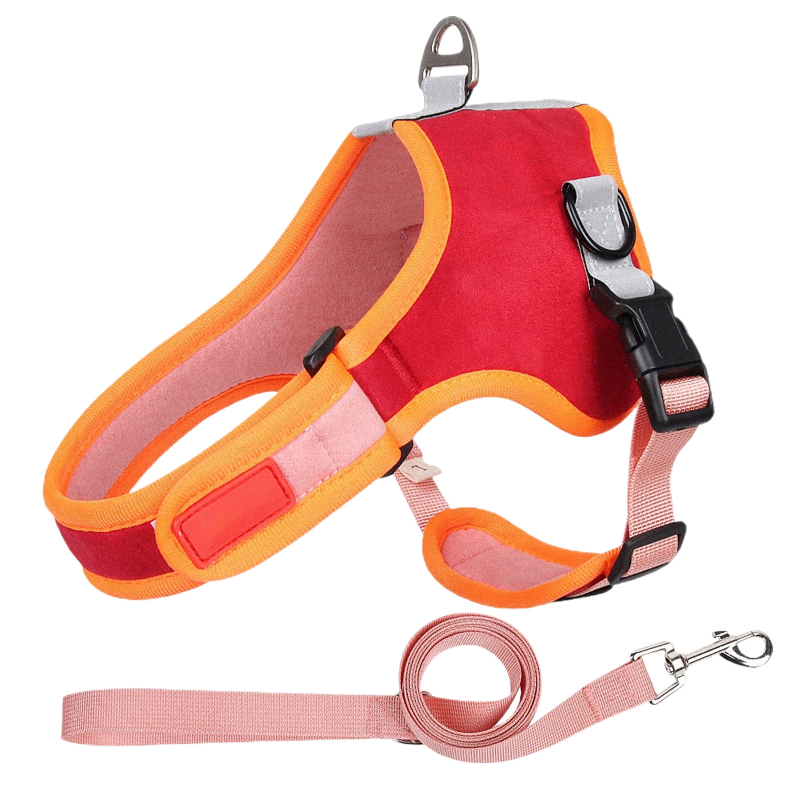 Adjustable Dog Safety Vest and Harness - Break-Away Leather Traction ...