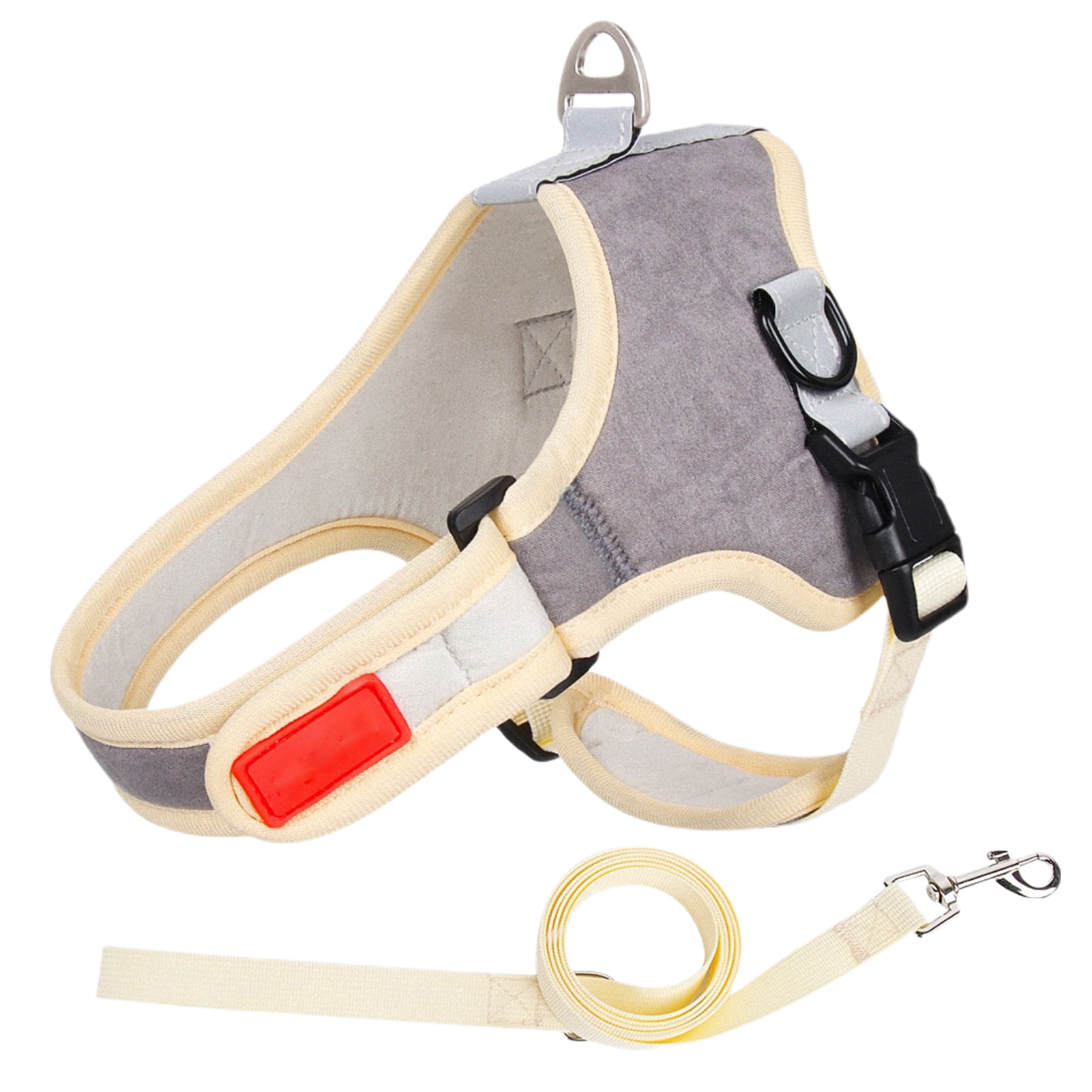 Adjustable Dog Safety Vest and Harness - Break-Away Leather Traction ...