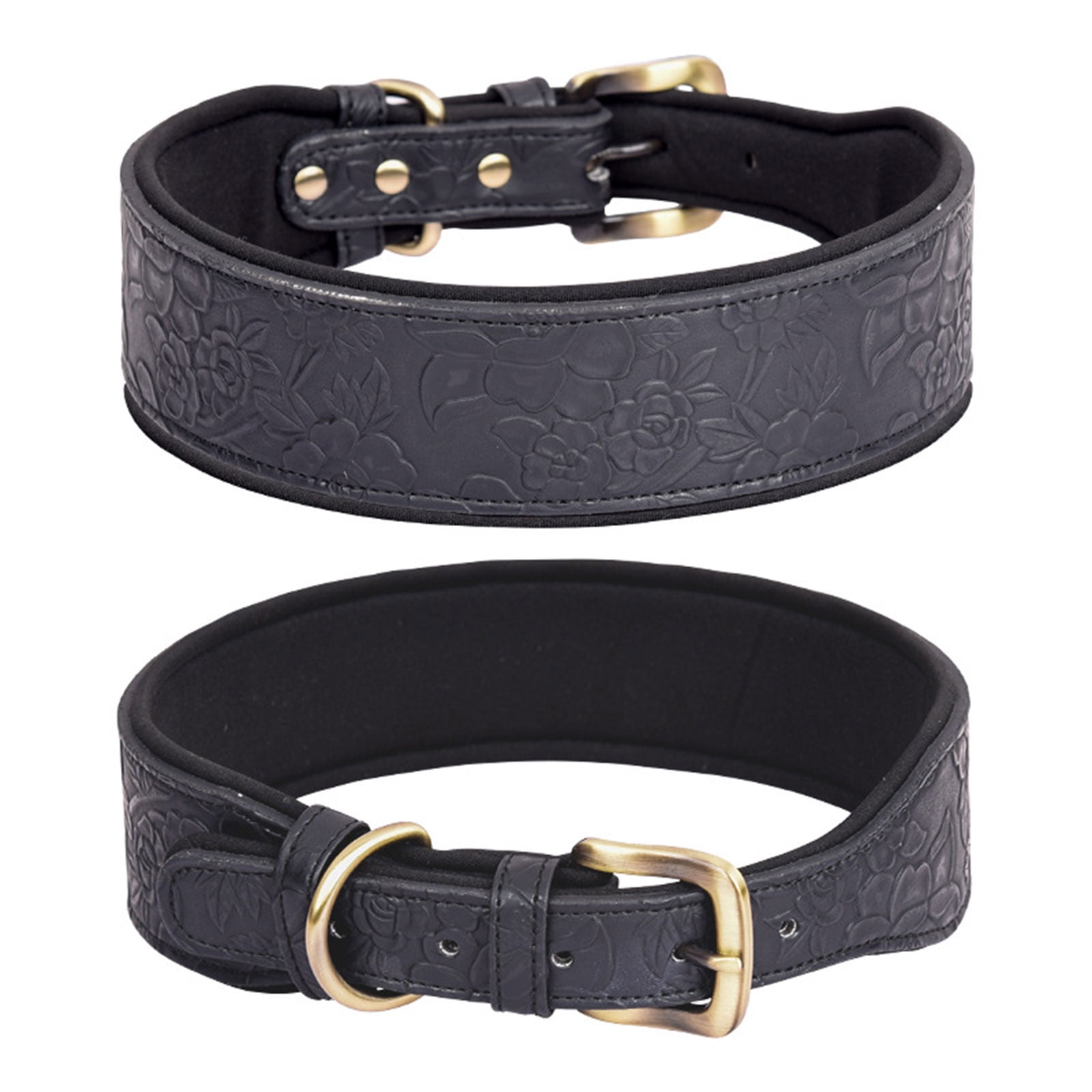 Adjustable Dogs Collar Fashion Wide Collar Leather Neck Collars for ...