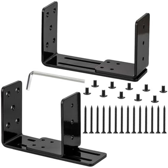 Adjustable Door Barricade Brackets, 2 x Door Security Brackets, Drop ...