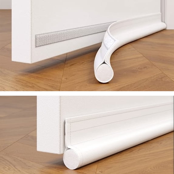 Adjustable Door Draft Stopper 36 Inch White Door Noise Blocker Seal ...