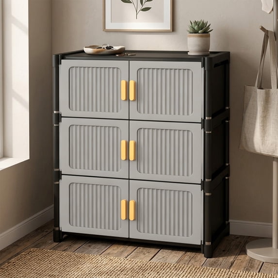 Adjustable Door Mounted Shoe Cabinet Multi Tier Storage Rack With ...